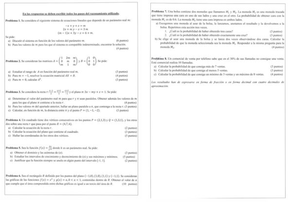 Examen Matemáticas Comunidad Valenciana Junio 2024 - Didactys